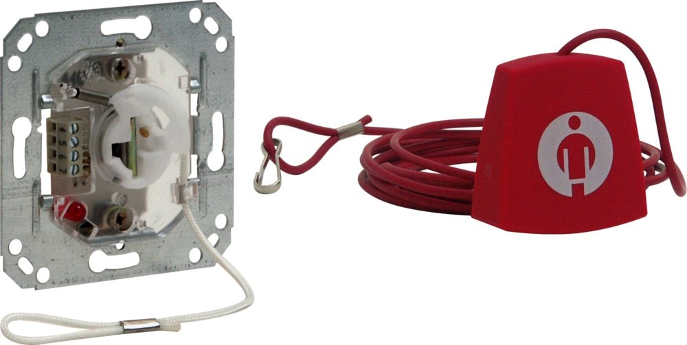 Ruftaster mit Zugschnur und Knauf